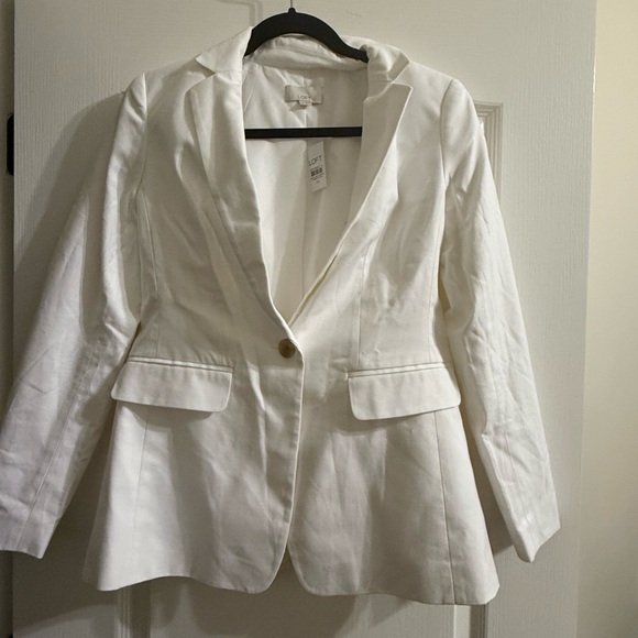 LOFT | Jackets & Coats | Loft Classic White Womens Blazer | Poshmark